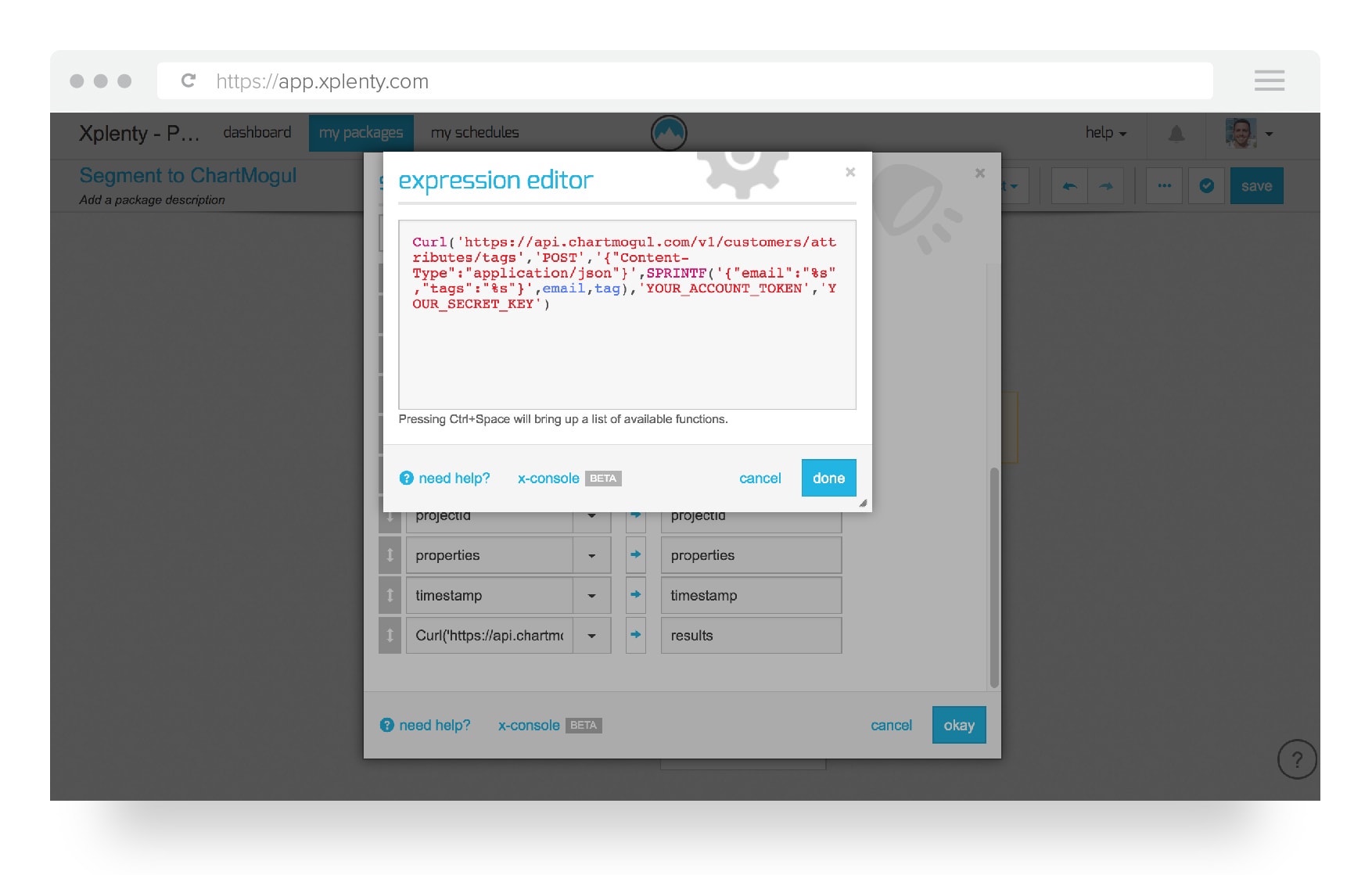 How to push data from Segment to ChartMogul using Xplenty
