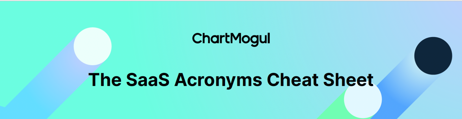 The SaaS acronyms cheat sheet | ChartMogul